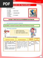 4° - Sesión - Identificamos Los Fenómenos Naturales y Sus Riesgos - Personal | PDF | Relaciones ...