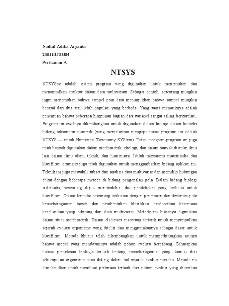 Bahan Ntsys | PDF