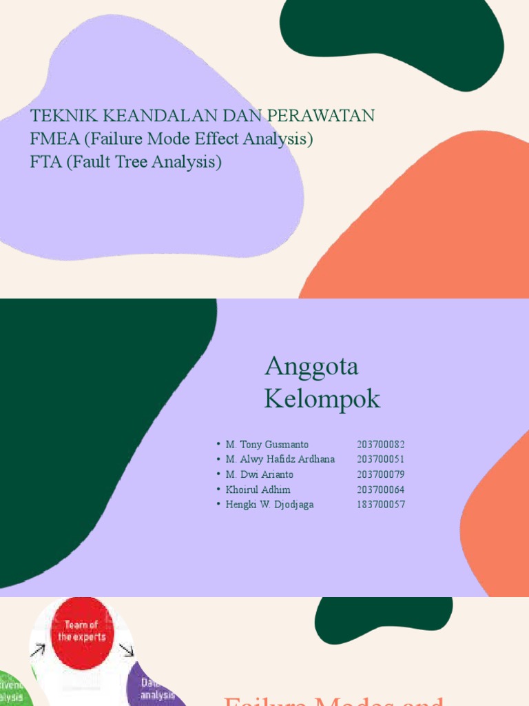 Teknik Keandalan Dan Perawatan FMEA FTA | PDF