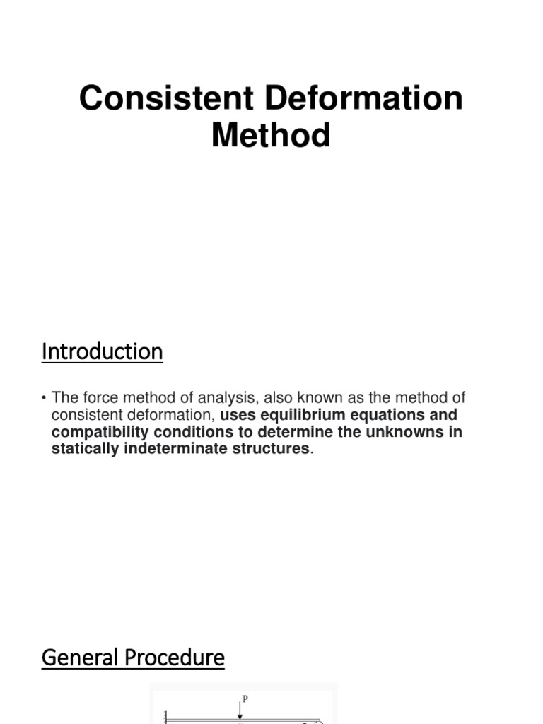 Consistent Deformation Method | PDF