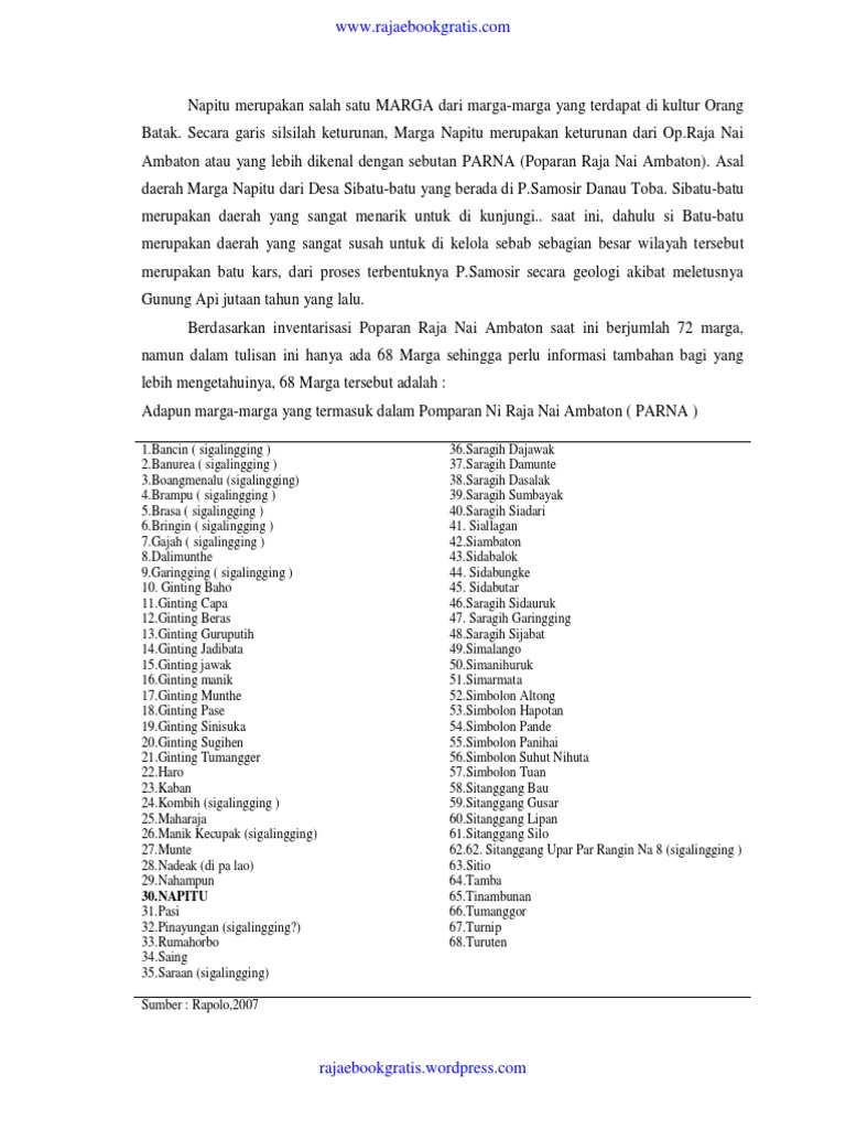 Tarombo Napitupulu | PDF