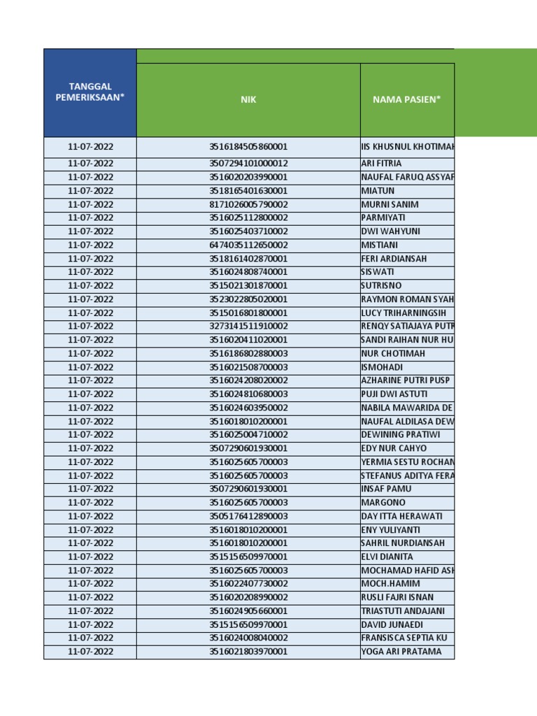Form Offline Posbindu | PDF