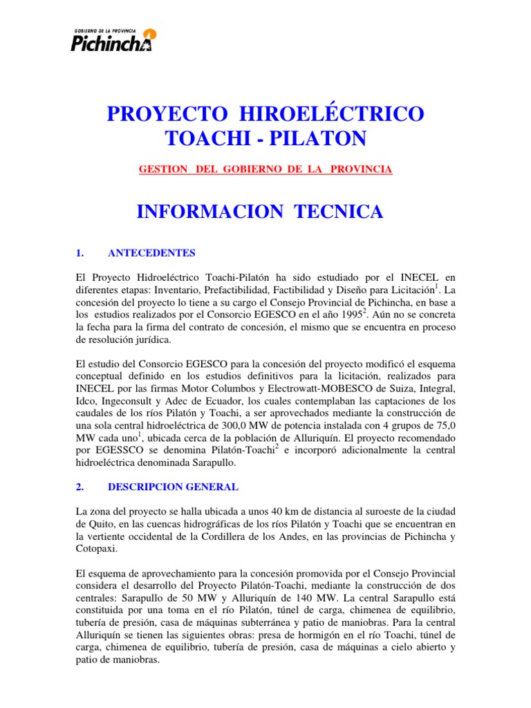 Doculink 4879 | PDF | Ecuador | Represa