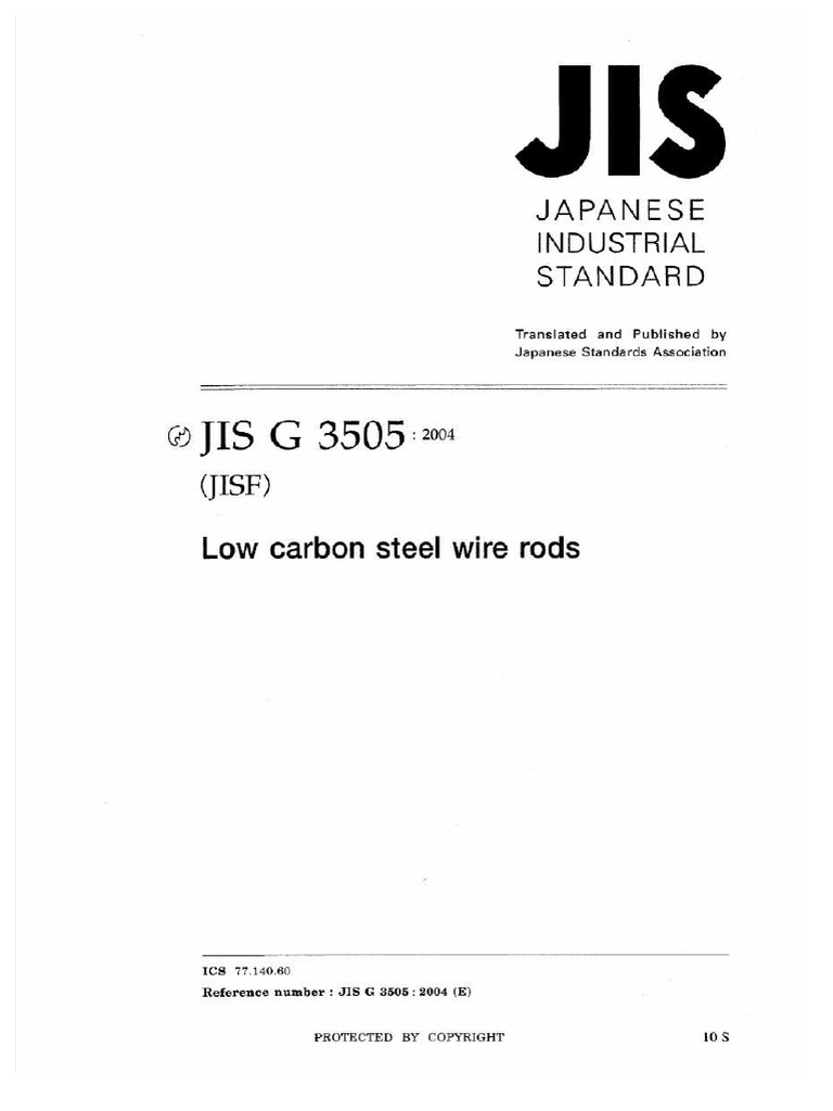 Jis G 3505 - 2004 | PDF