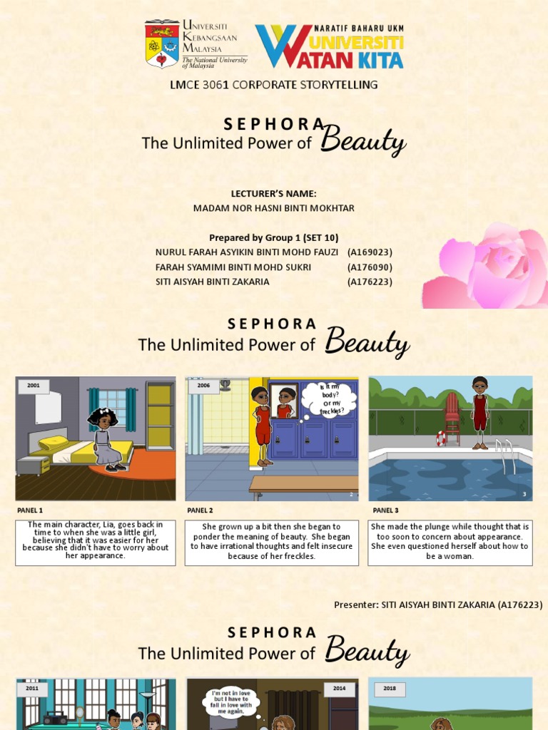 (Group 1) Storyboard SEPHORA - The Unlimited of Beauty | PDF