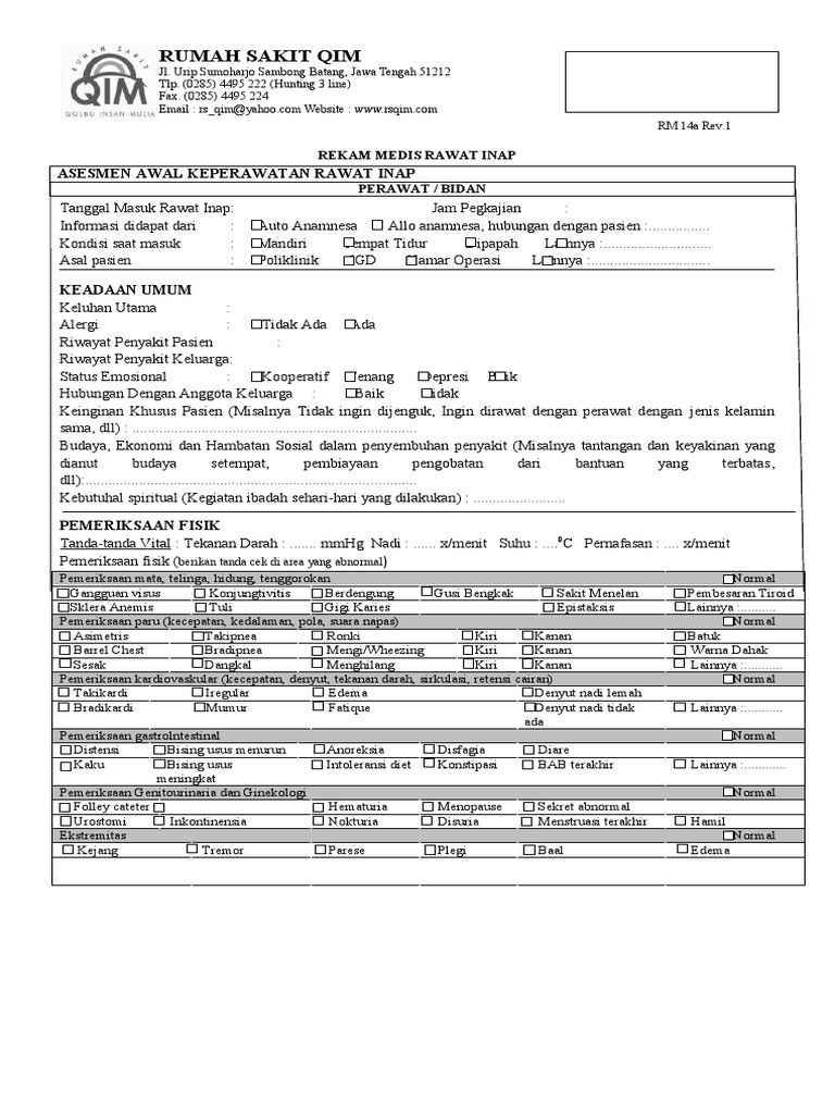 Contoh Form RM Rajal & Ranap | PDF