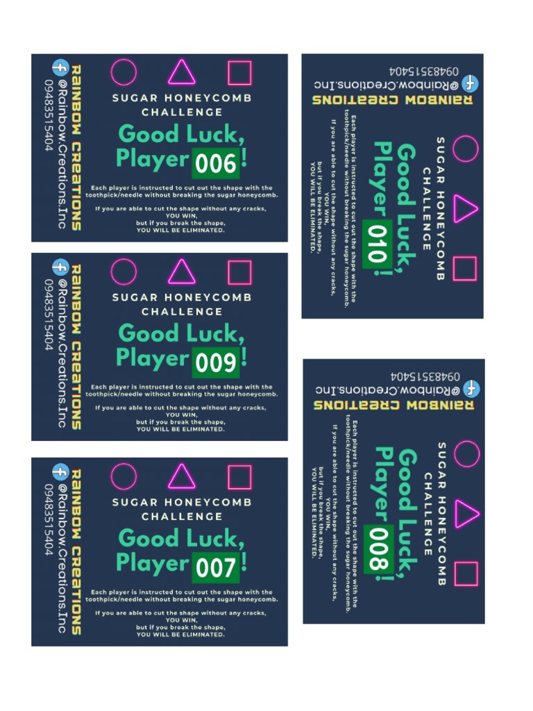 Squid Game Numbers | PDF