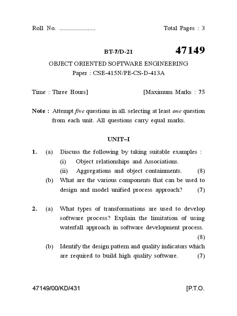 Question Paper Computer Networks | PDF | Unified Modeling Language ...