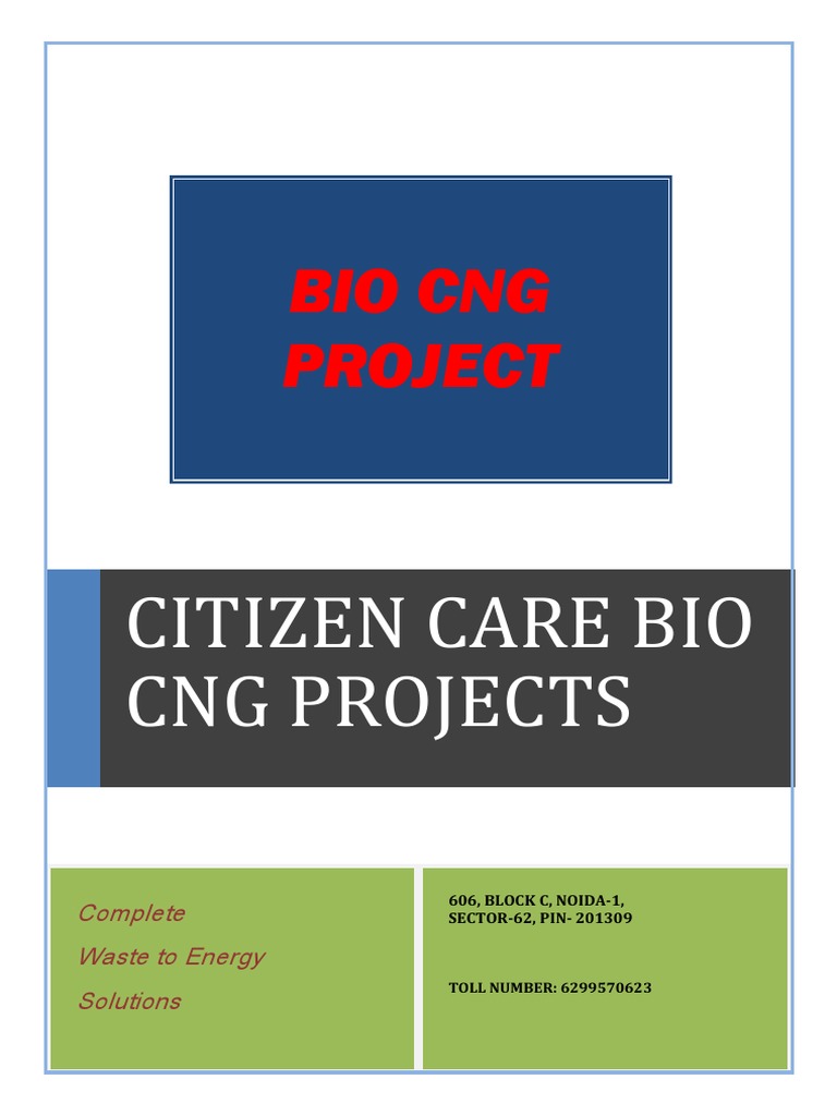 Bio CNG Plant Project Overview | PDF | Biogas | Anaerobic Digestion