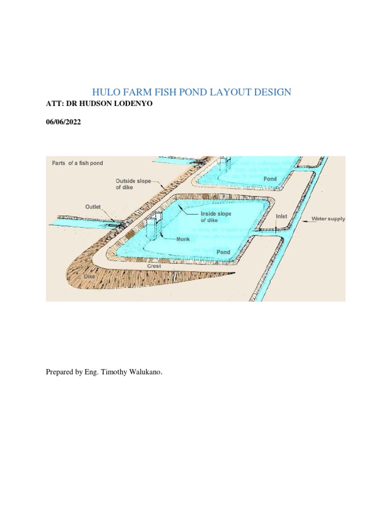 Fish Pond Layout Design-Hulo Farm | PDF | Levee | Flood