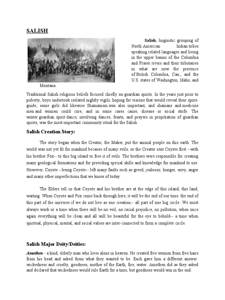 Salish Creation Story | Download Free PDF | Folklore