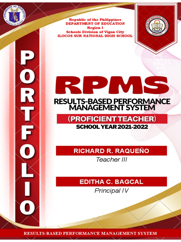 Compact RPMS EPortfolio Template New Design-A4 (20 Pages Only) | PDF ...