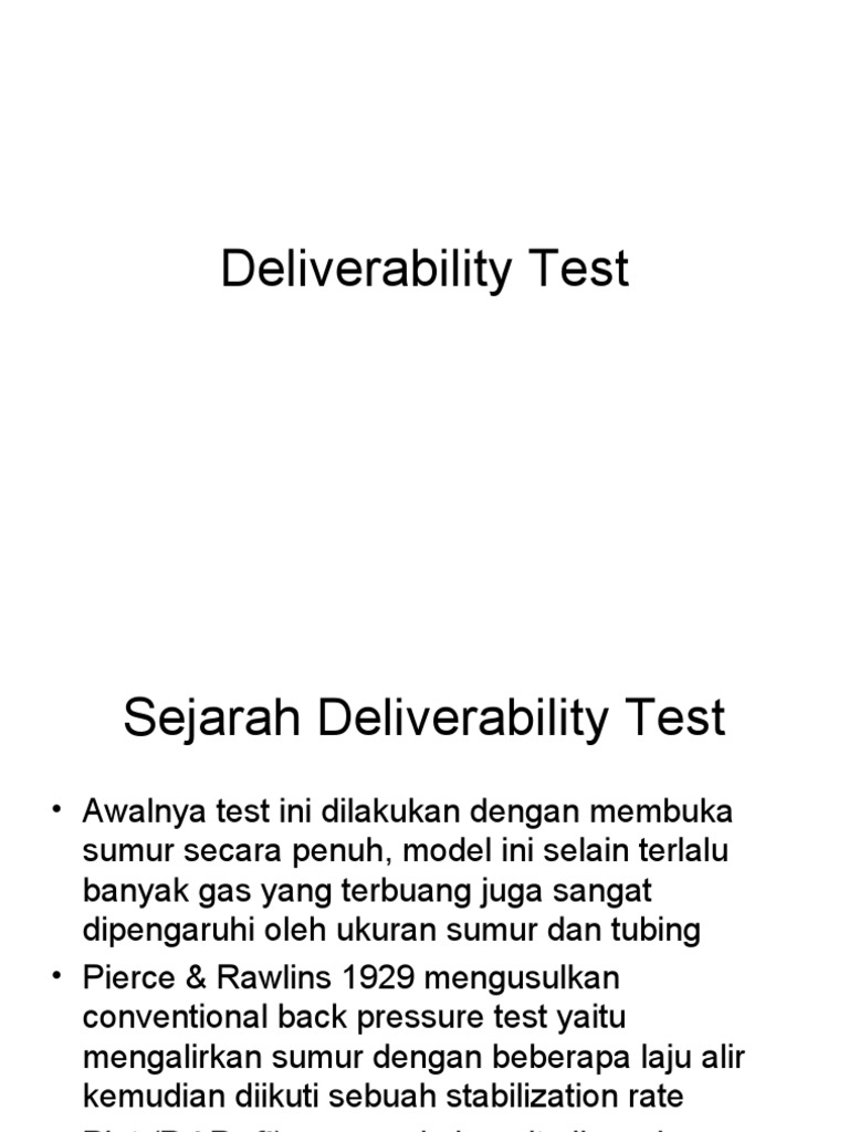 Deliverability Test | PDF | Petroleum Reservoir | Applied And ...