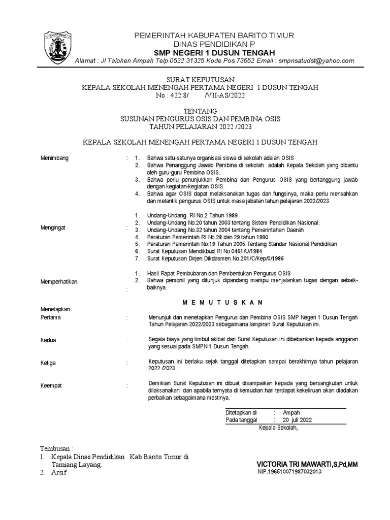 Program Osis, SK Osis 2021 | PDF