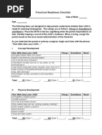 Brigance III Preschool Screen Cut-Off Scores | PDF | Wellness