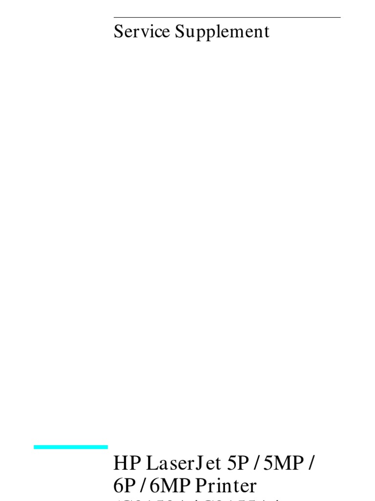 HP 6P Printer Service Manual | PDF | Printer (Computing) | Computer ...