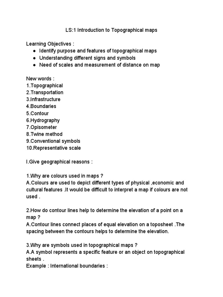 Introduction to Topographical Maps | PDF | Map | Contour Line