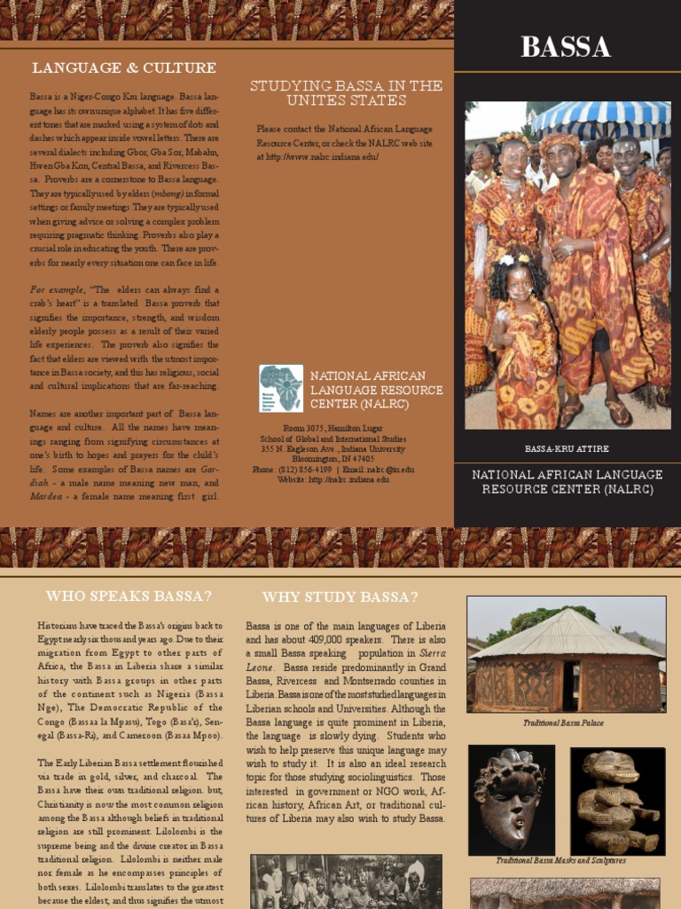Bassa: Language & Culture | Download Free PDF | Liberia | Human ...