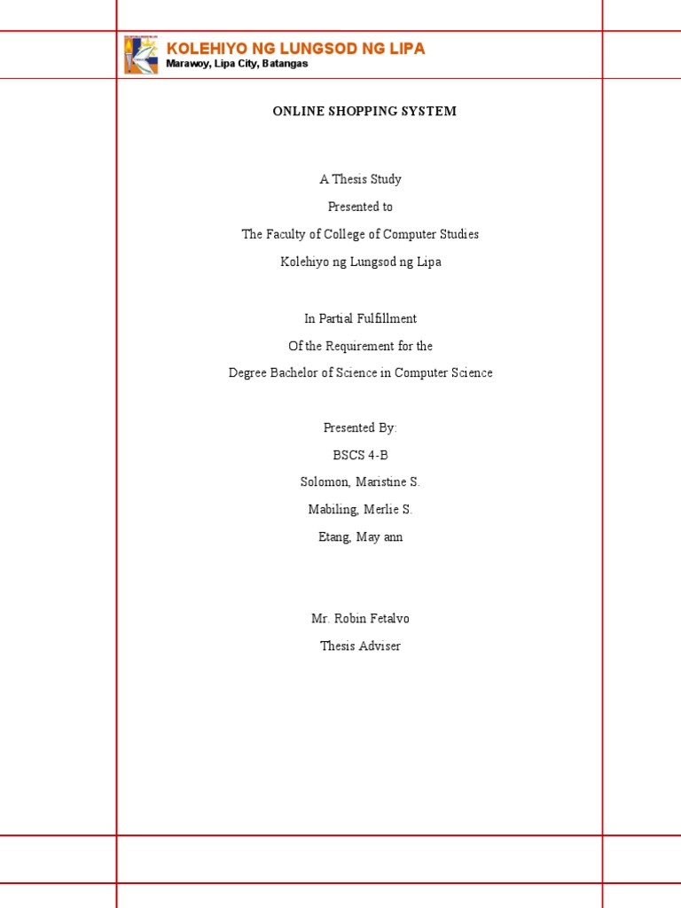 Online Enrollment System Thesis | PDF | Quantitative Research | Databases