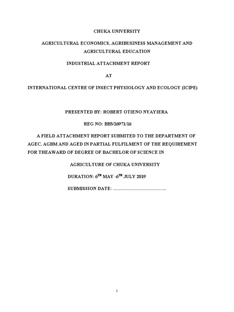 field attachment report | PDF