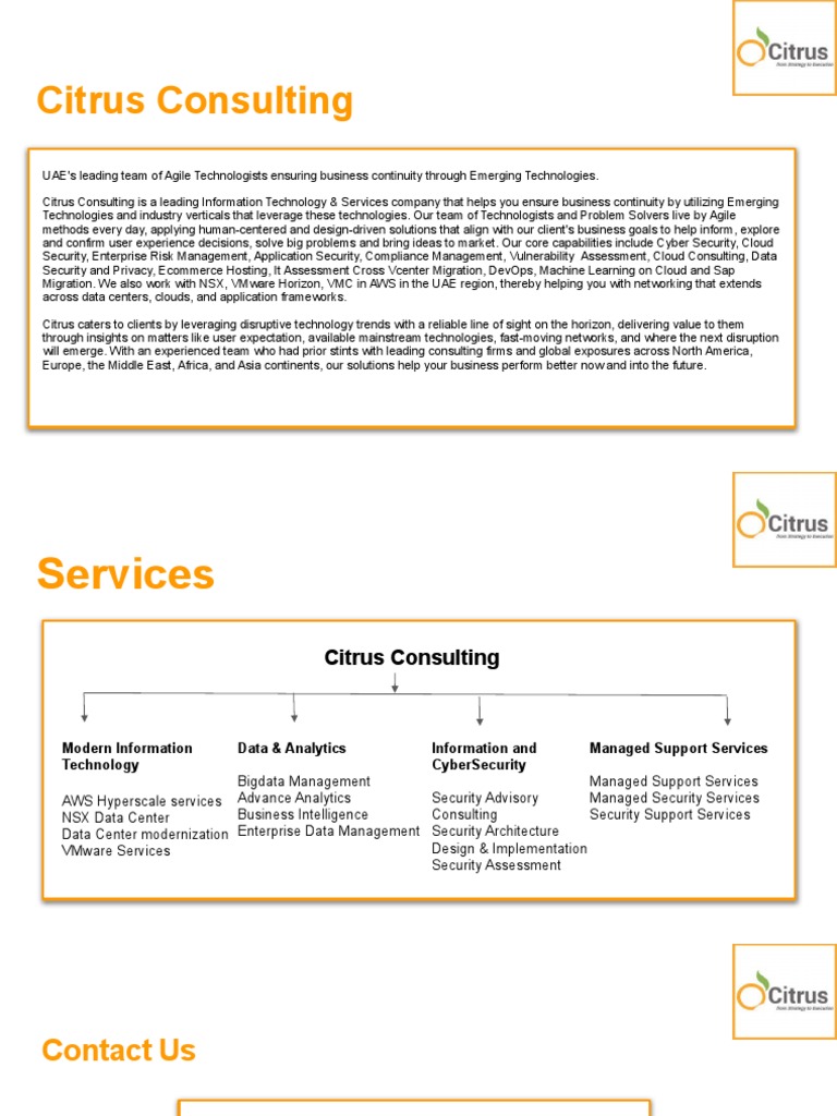 Citrus Consulting Services | PDF | Cloud Computing | Security