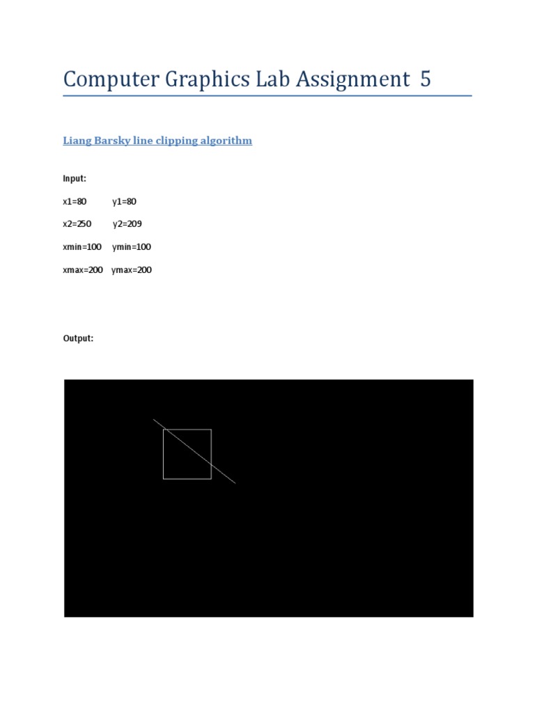 Computer Graphics Lab Assignment 1 | PDF