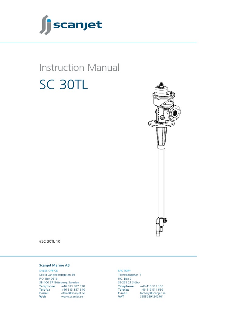 SC 30Tl: Instruction Manual | PDF | Machines | Pipe (Fluid Conveyance)