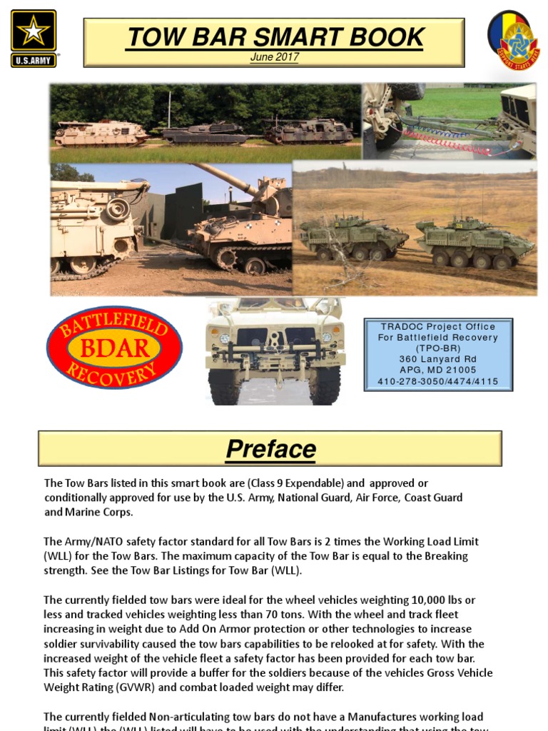 US Army Tow Bar Smart Book | PDF | Humvee | Road