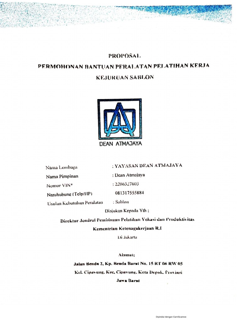 Proposal BANPER Dean Atmajaya | PDF