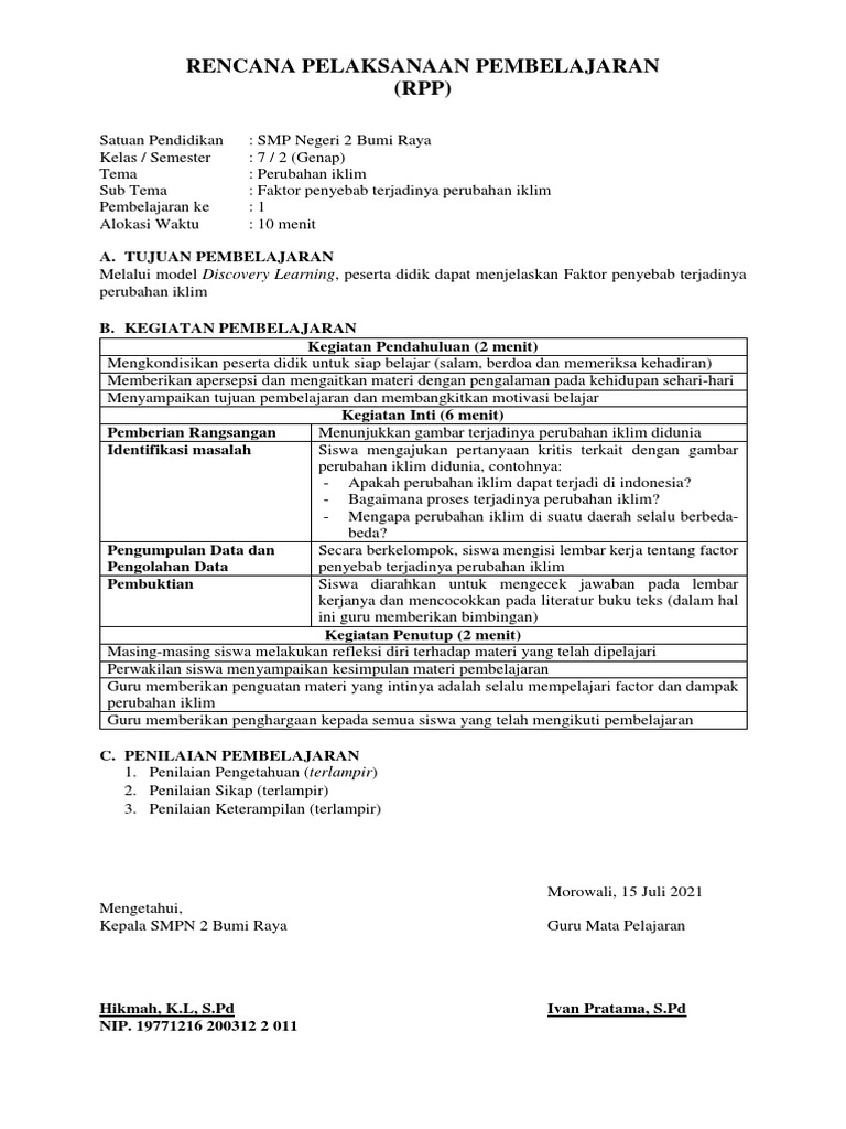 RPP Kurikulum Merdeka Kelas 7 Ipa | PDF