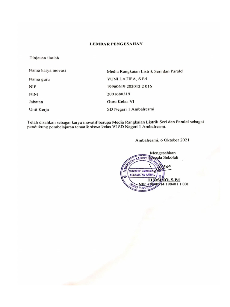 Inovasi Media Rangkaian Listrik Seri Paralel - Yuni Latifa | PDF ...