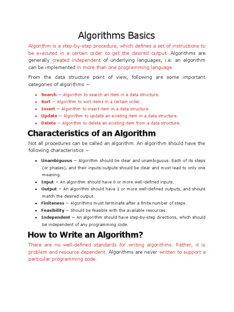 LECTURE 1 - Algorithms Basics | Download Free PDF | Time Complexity | Algorithms