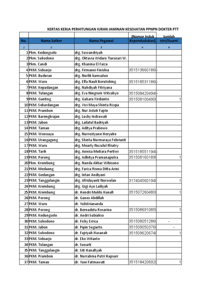 Rekon PPNPN Dokter PTT | PDF