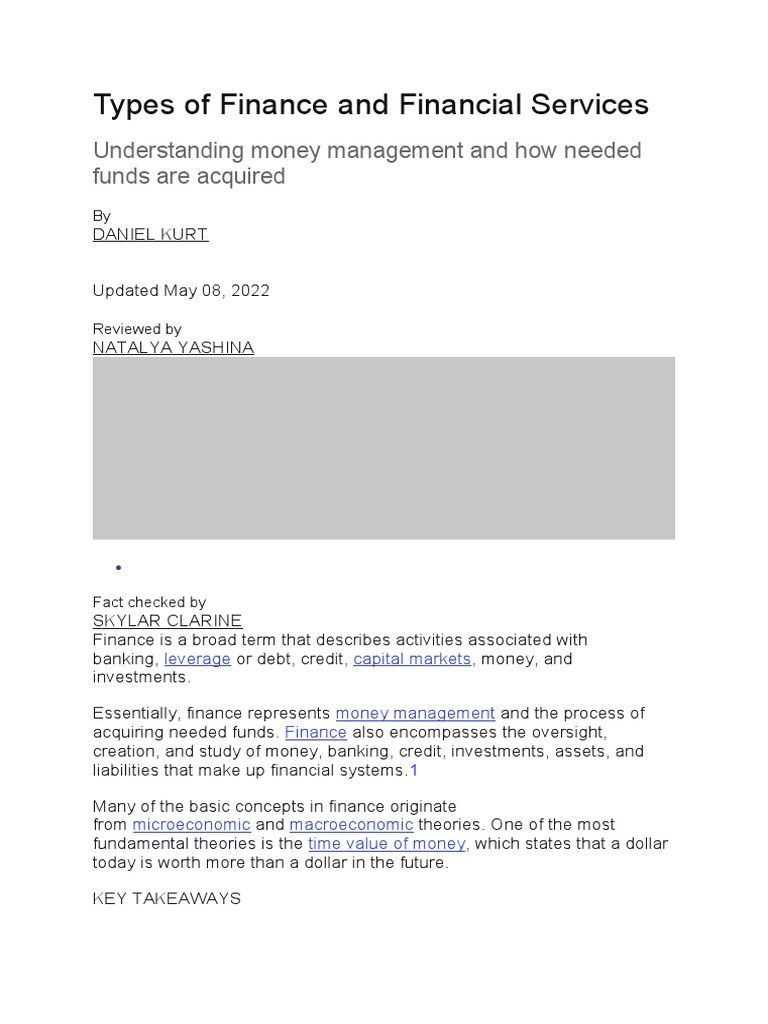 Types of Finance | PDF