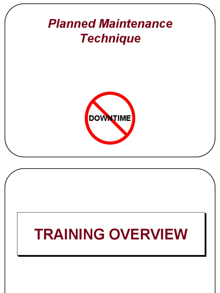 Planned Maintenance Technique: Downtime | PDF | Business