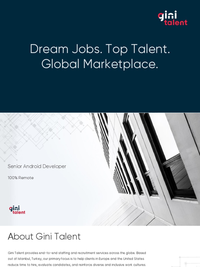 Gini Talent-Senior Android Developer | PDF | Recruitment | Android (Operating System)