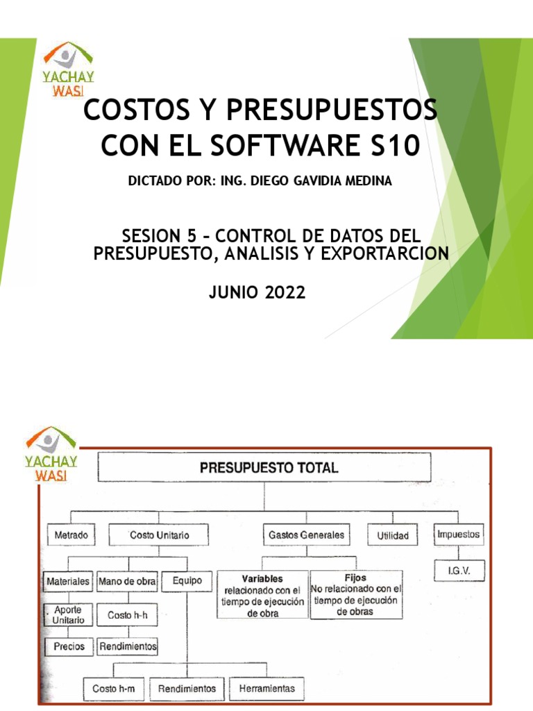Sesion 5 | PDF | Presupuesto | Materiales de construcción