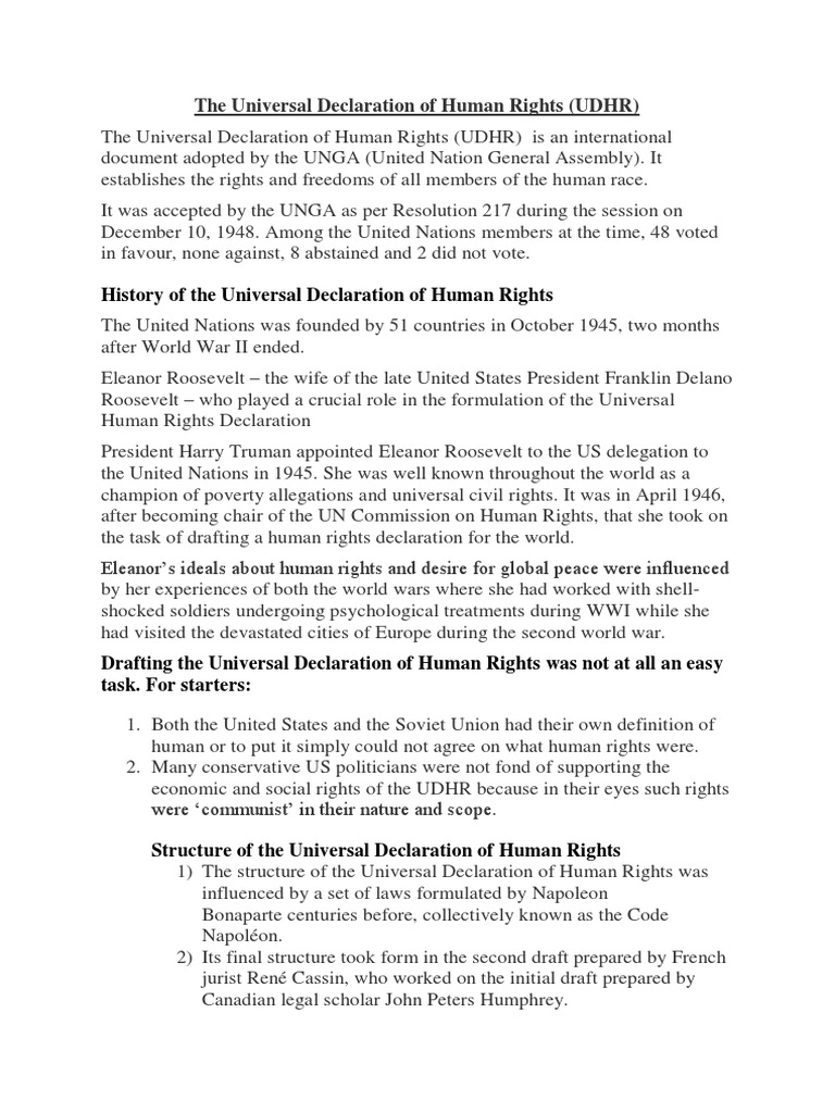 The Universal Declaration of Human Rights | PDF | Human Rights | Crime ...
