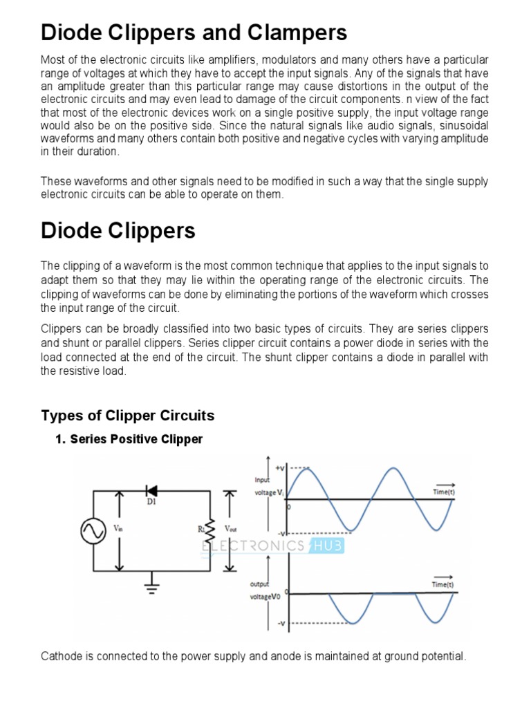 Clipper and Clamper | PDF | Diode | Computer Engineering