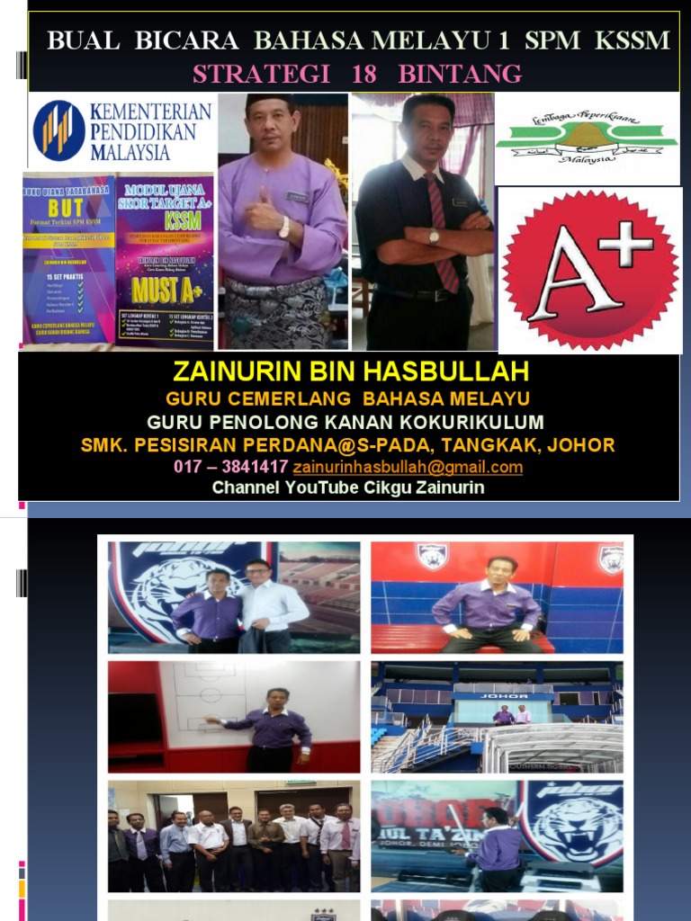 Bahan Pelajar - Bual Bicara Bm1 SPM KSSM | PDF | Karier & Perkembangan | Seni & Disiplin Bahasa