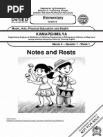 1st QUARTER MODULE GRADE 4 | PDF | Rhythm | Rhythm And Meter