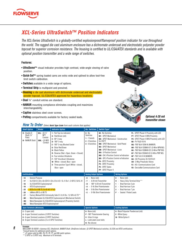 XCL Limit Switch | PDF | Switch | Components