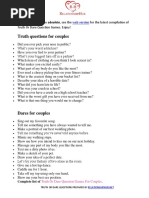 400+ Embarrassing Truth or Dare Questions To Ask Your Friends HobbyLark | PDF