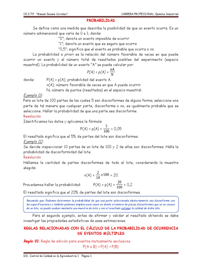 Distribución de Probabilidades - 01 | PDF | Probabilidad | Science
