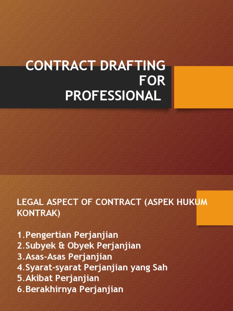 Contract Drafting | PDF
