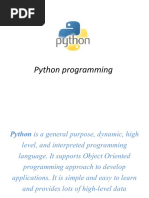 Report On Python | PDF | Python (Programming Language) | Computing