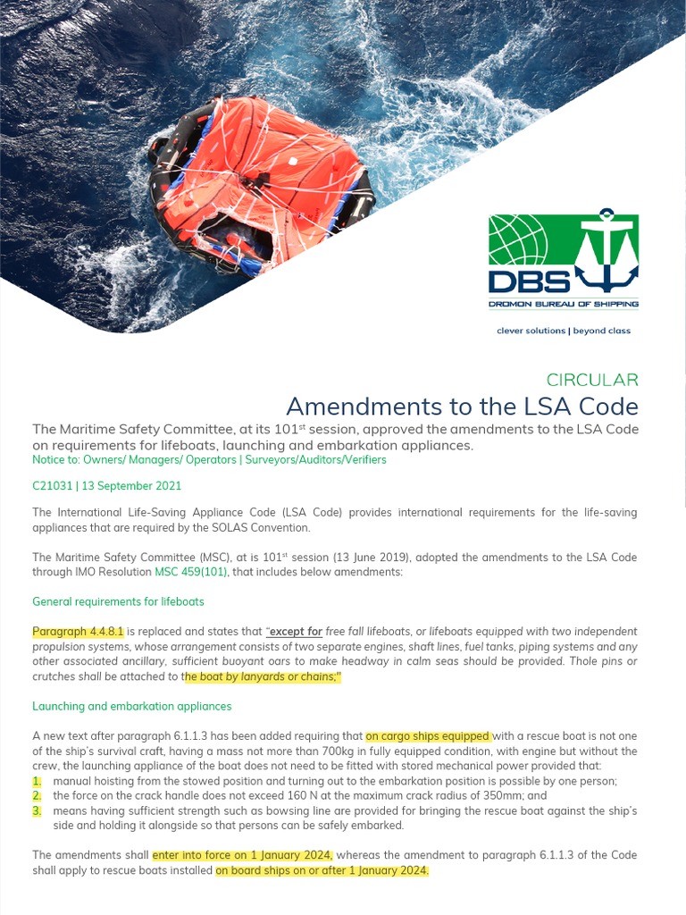 Amendments To The LSA Code | PDF