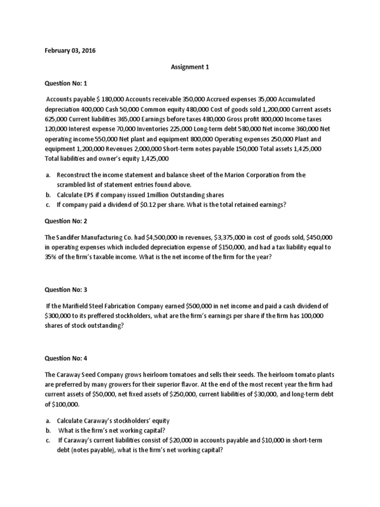 Assignment 1 IBF | PDF | Expense | Balance Sheet