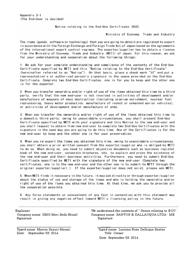 Appendix3 1notice Relating To The Euc | PDF