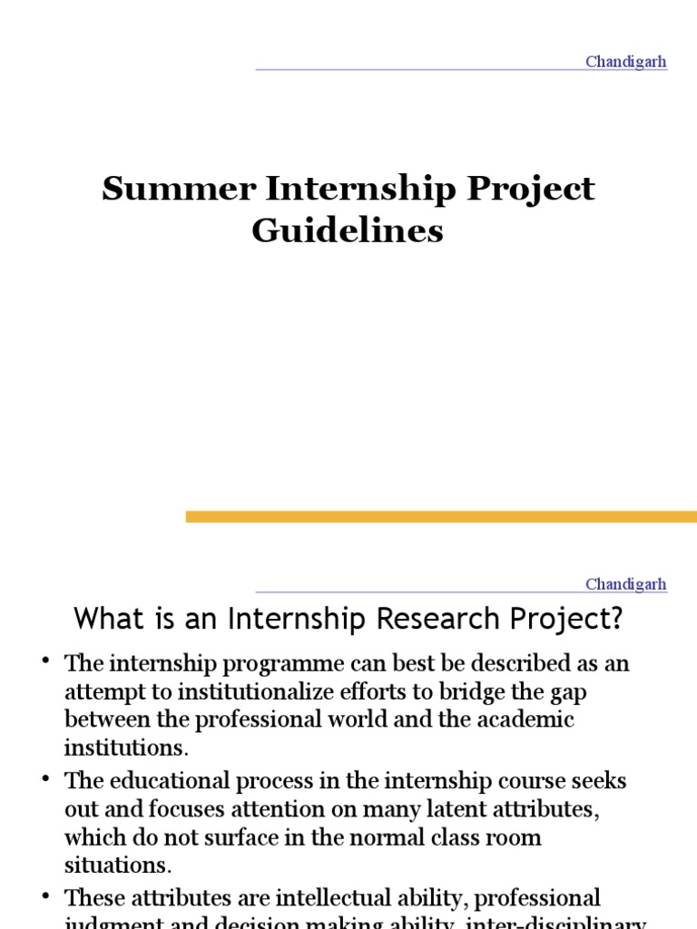 BBA Summer Internship Projects Reporting Schedule and Marks ...
